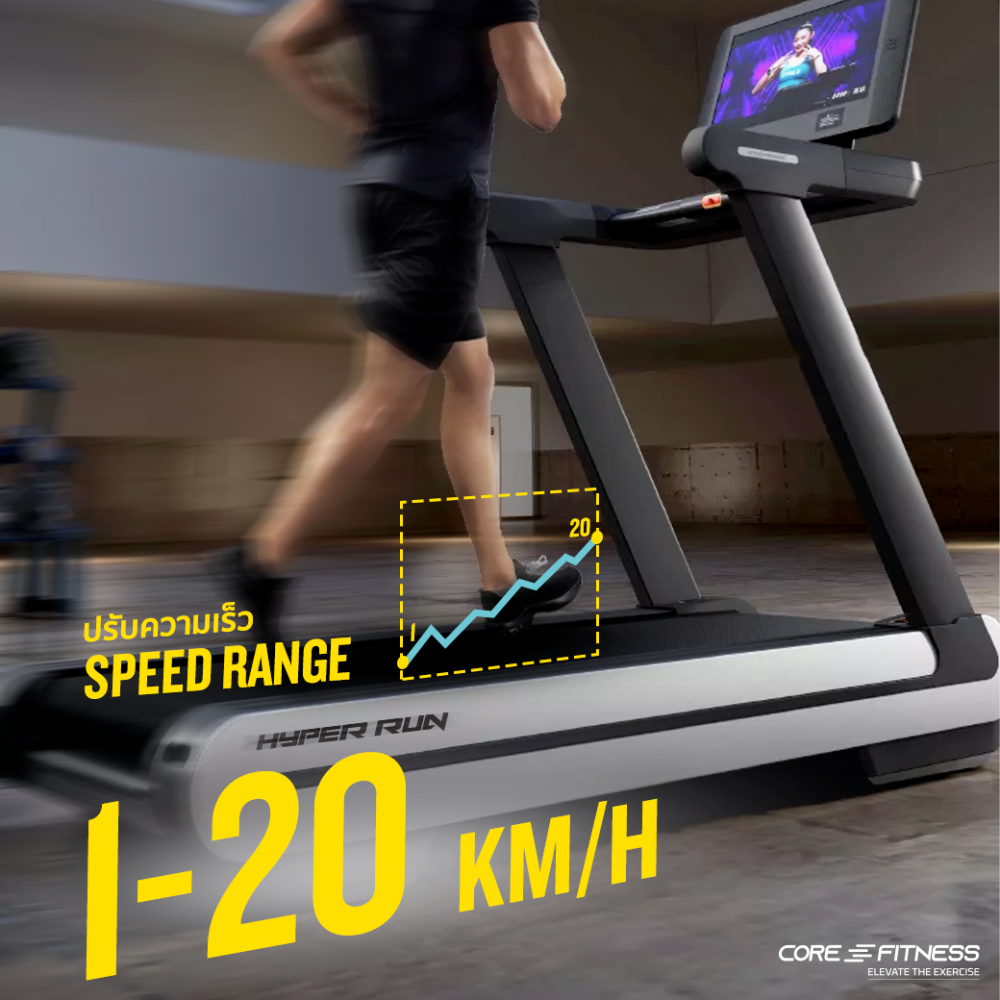 CORE-FITNESS - Hyper Run - 8HP Peak Power Treadmill ลู่วิ่งไฟฟ้า ...