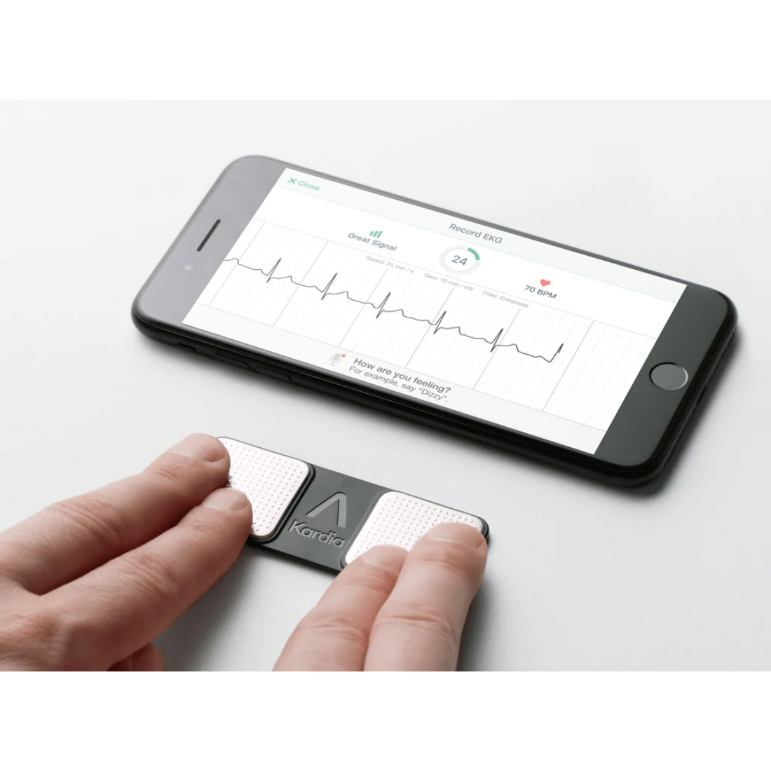AliveCor KardiaMobile 1L เครื่องตรวจคลื่นไฟฟ้าหัวใจ EKG แบบพกพา เชื่อม ...