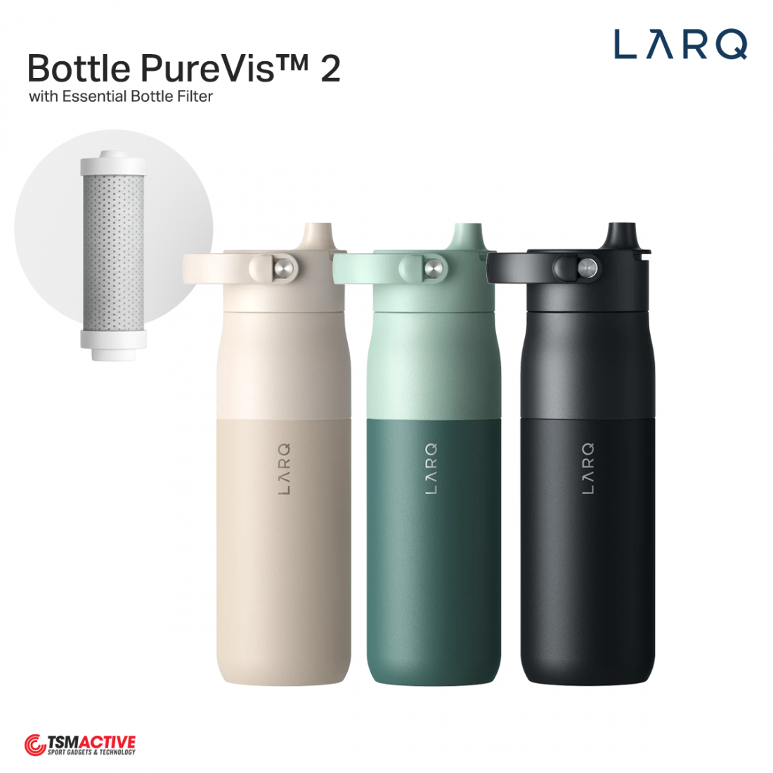 LARQ Bottle PureVis 2 กระบอกน้ำเก็บความเย็น เทคโนโลยี UV-C ทำความสะอาด ...