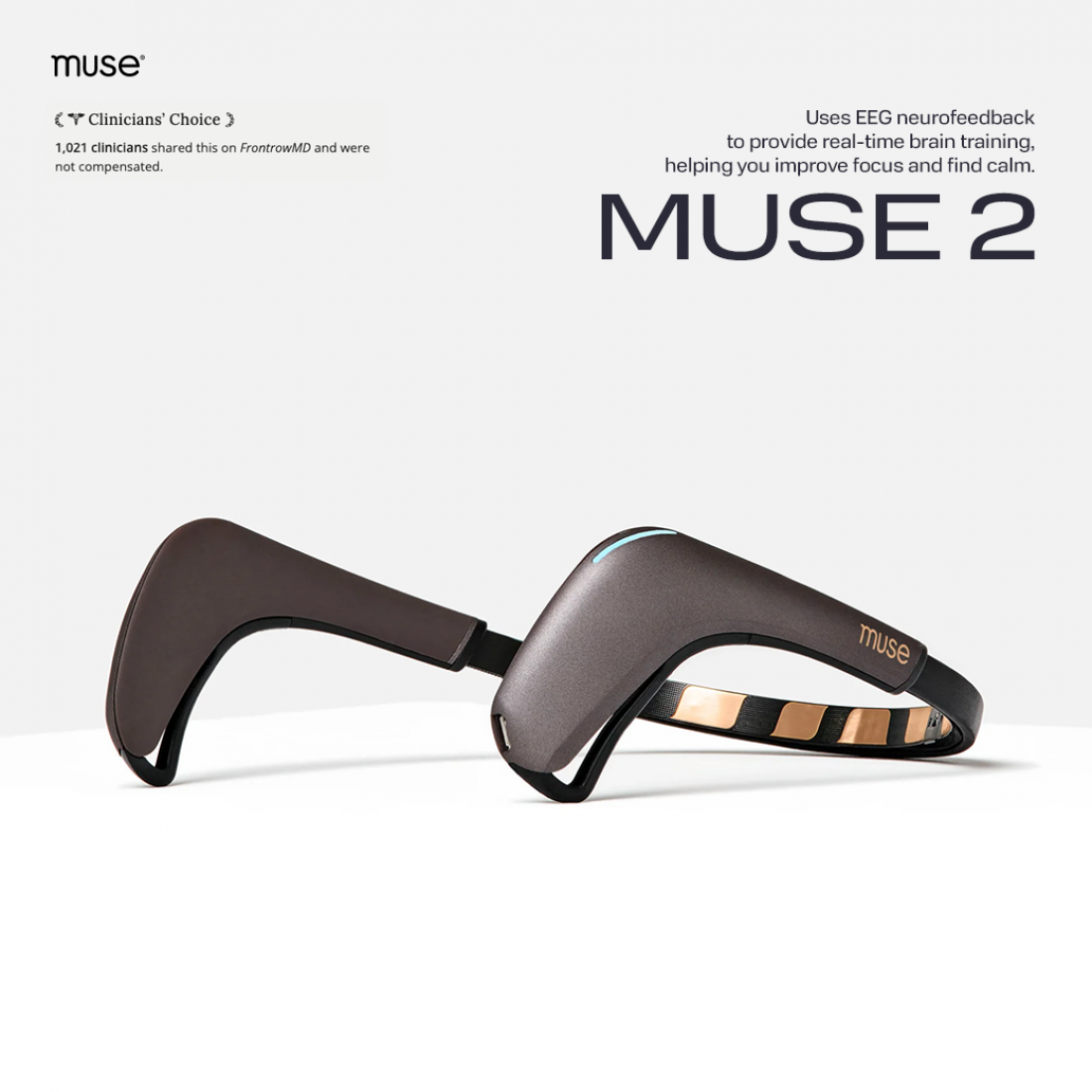Muse 2 ที่คาดหัวอัจฉริยะ เซ็นเซอร์ EEG ตรวจจับคลื่นสมอง วัดอัตราการเต้น ...