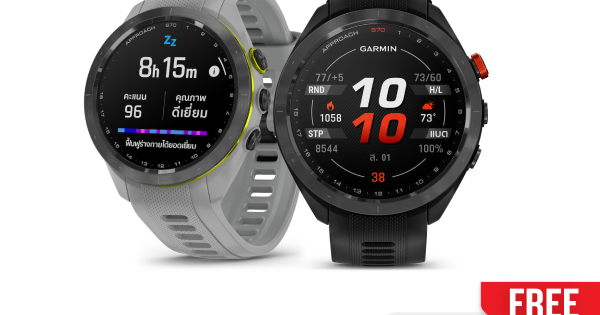 Garmin Approach S70 นาฬิกา GPS กอล์ฟ วัดชีพจรที่ข้อมือ หน้าจอ AMOLED