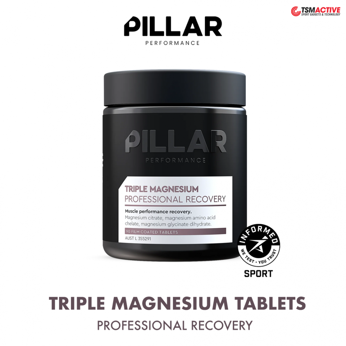 PILLAR Performance TRIPLE MAGNESIUM TABLETS แมกนีเซียม (รูปแบบเม็ด) ลด ...