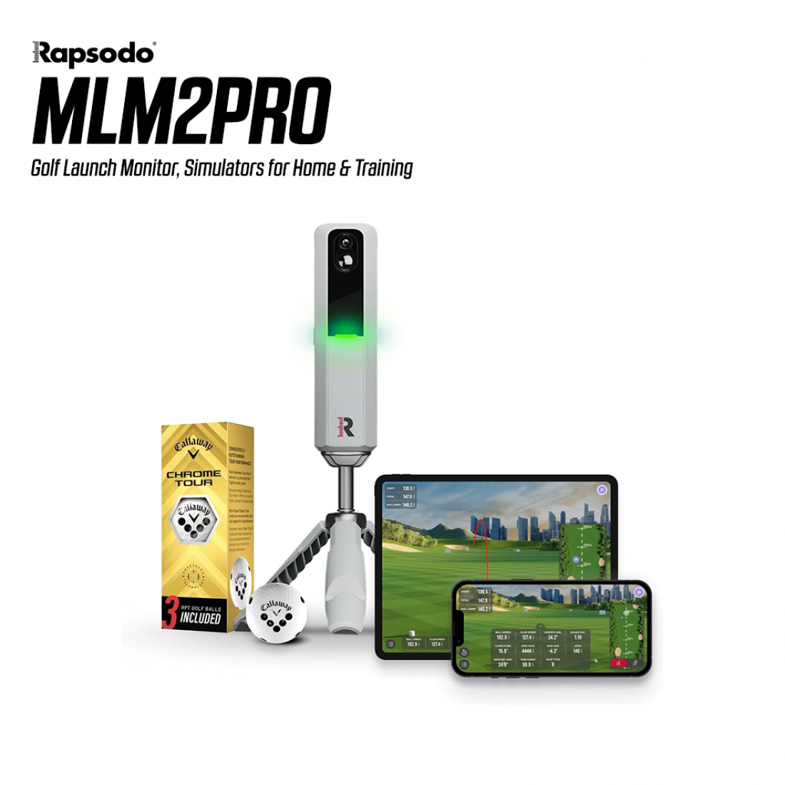 Rapsodo MLM2PRO เครื่องวัดสวิงและจำลองสนามกอล์ฟ Launch Monitor ...